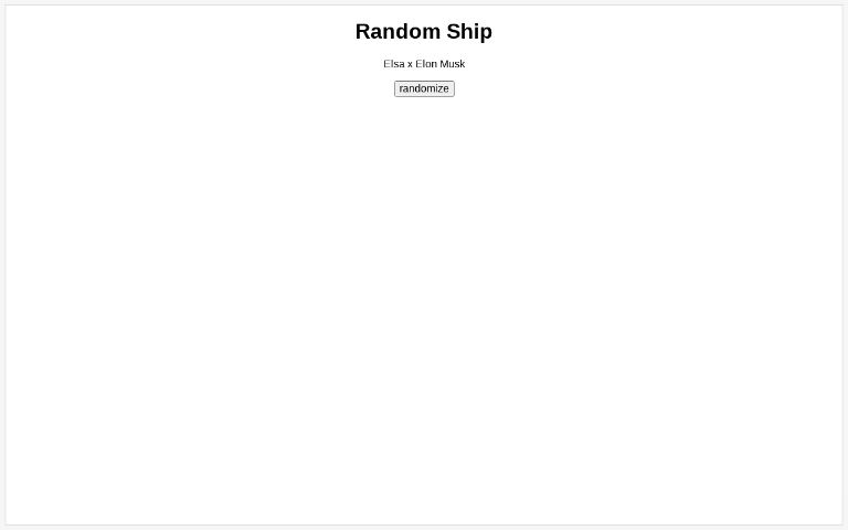 Random Ship ― Perchance Generator