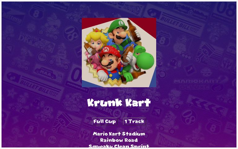 Krunk Kart ― Perchance Generator