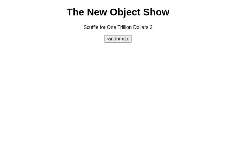 The New Object Show ― Perchance Generator