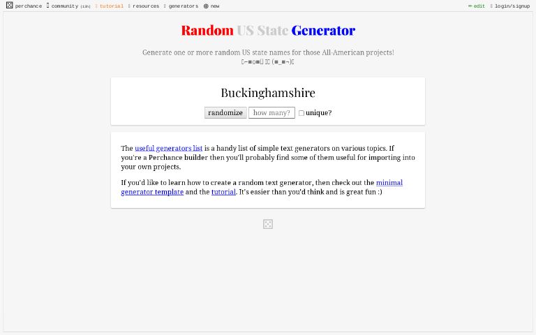 Random US State Generator