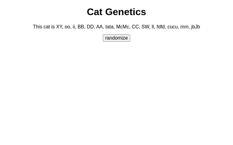 Cat Genetics ― Perchance Generator