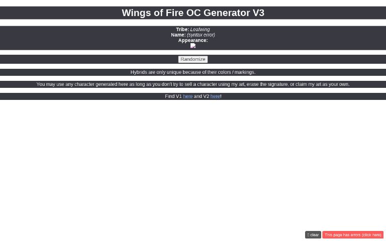 Wings of Fire OC Generator V3
