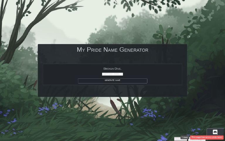 My Pride Name Generator