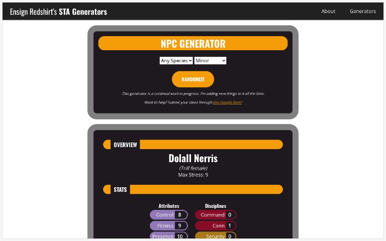 NPC Generator
