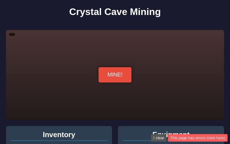 Crystal Cave Mining ― Perchance Generator