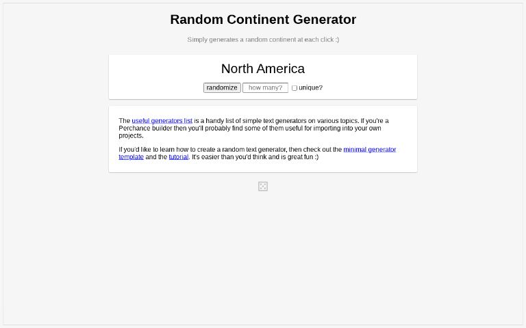 Random Continent Generator