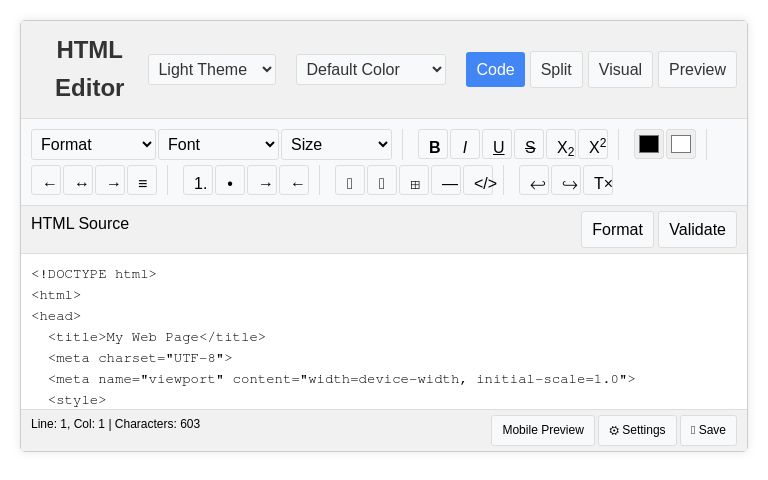 Welcome to HTML Editor ― Perchance Generator