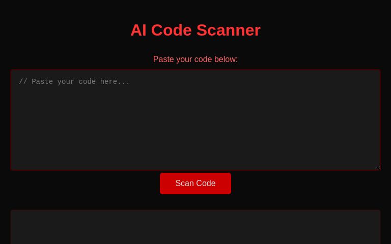 AI Code Scanner ― Perchance Generator