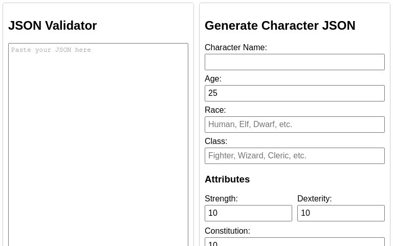 JSON Validator ― Perchance Generator