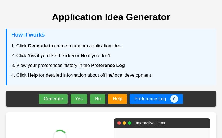 Application Idea Generator