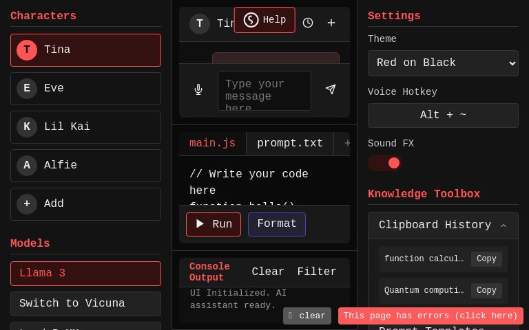 AI Interface Documentation ― Perchance Generator
