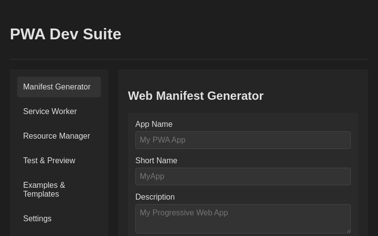 PWA Dev Suite ― Perchance Generator