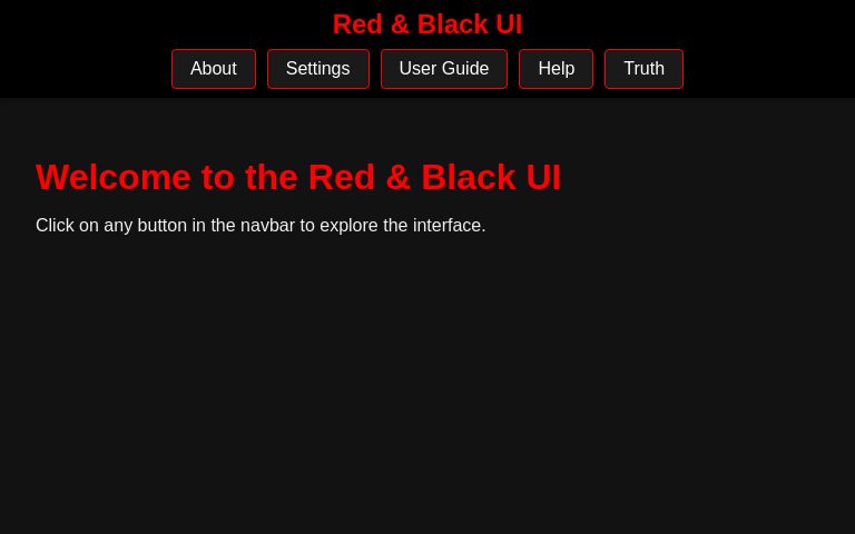 Welcome to the Red & Black UI ― Perchance Generator