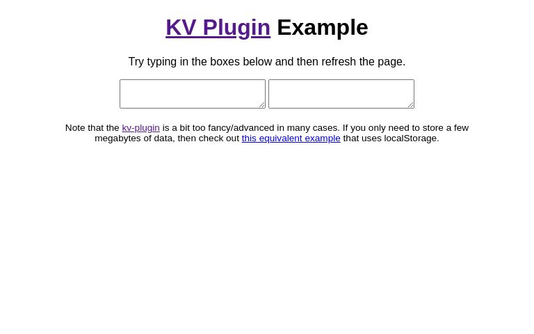 KV Plugin Example