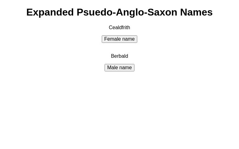 Expanded Psuedo-Anglo-Saxon Names ― Perchance Generator