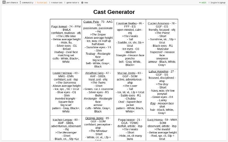 Cast Generator