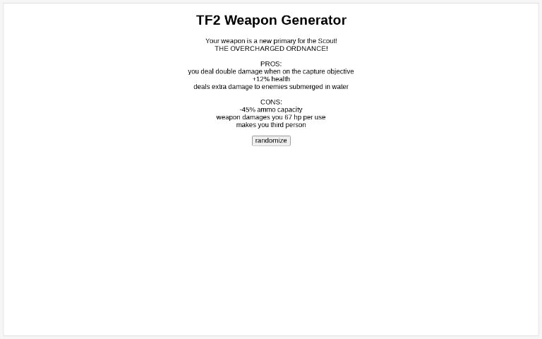 TF2 Weapon Generator