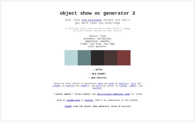 object show oc generator 3