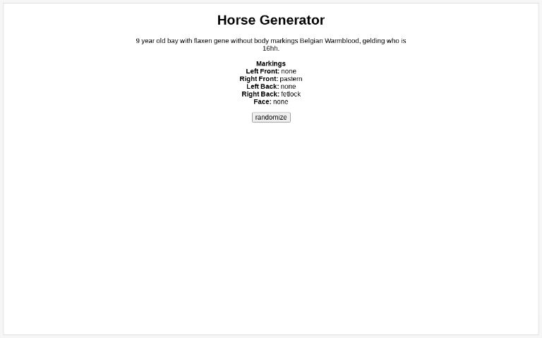 Horse Generator