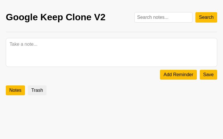 Google Keep Clone V2 ― Perchance Generator