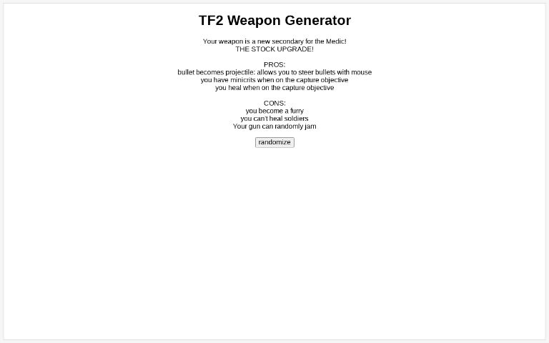 TF2 Weapon Generator