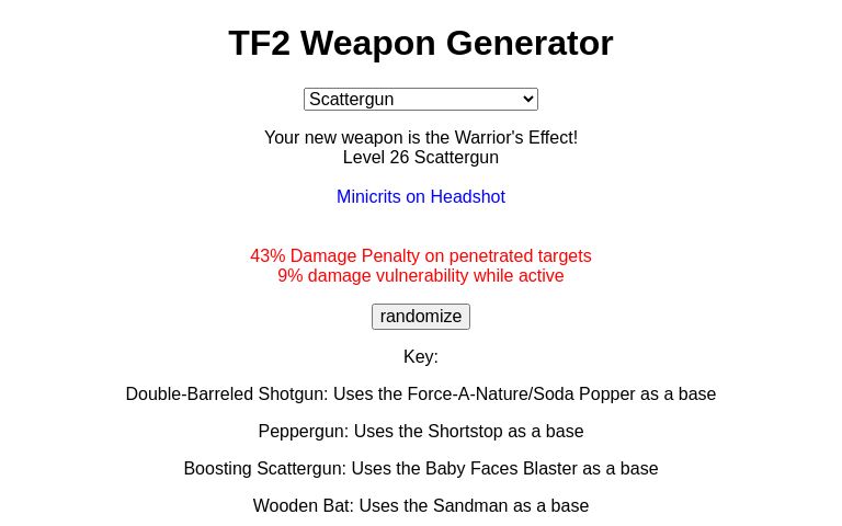 TF2 Weapon Generator