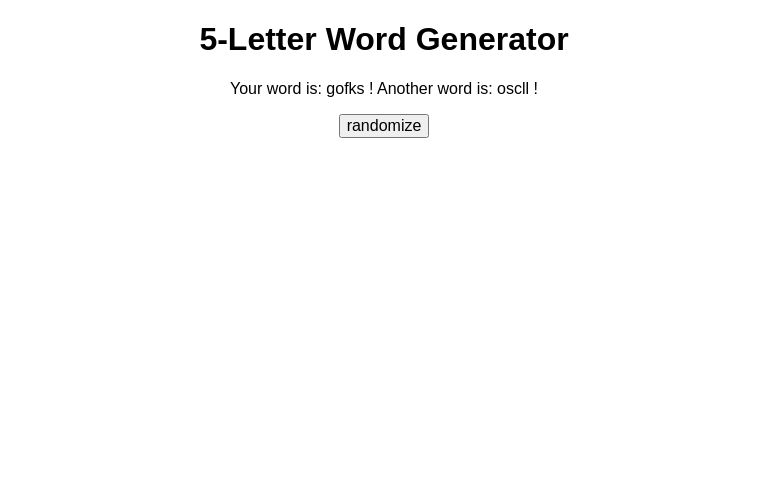 5-Letter Word Generator