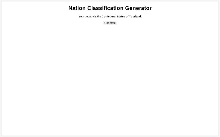 Nation Classification Generator