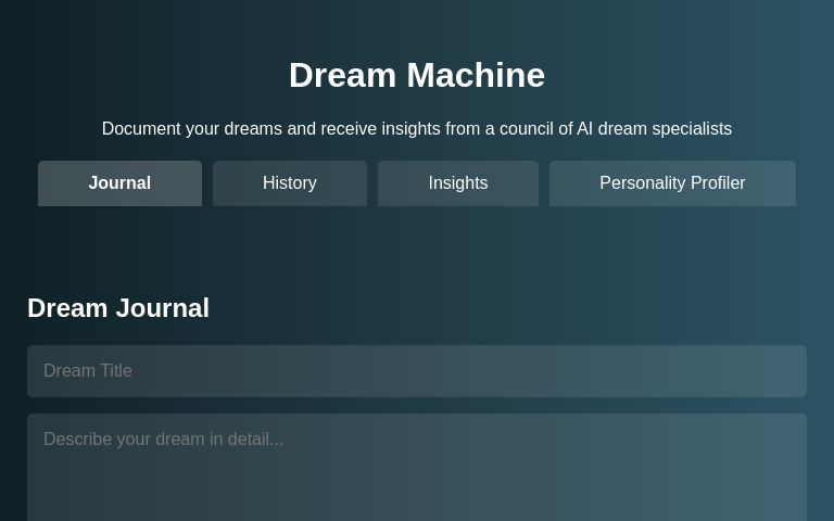 Dream Machine ― Perchance Generator