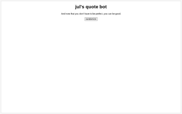 jul's quote bot ― Perchance Generator