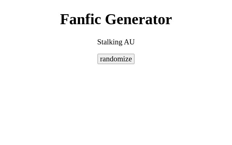 Fanfic Generator