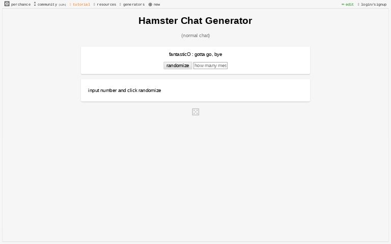 Hamster Chat Generator