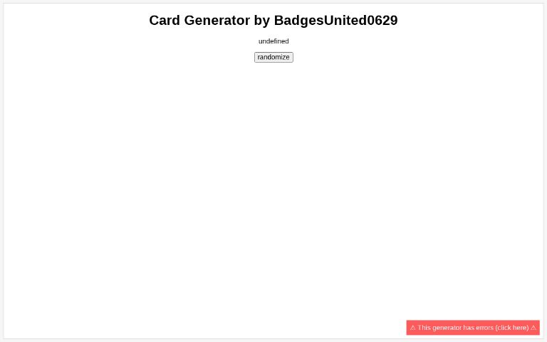 Card Generator by BadgesUnited0629