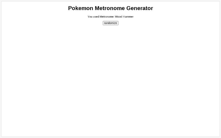 Pokemon Metronome Generator