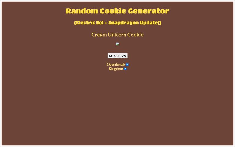 Random Cookie Generator