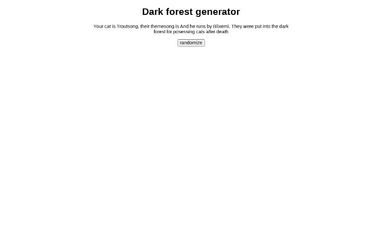 Dark forest generator