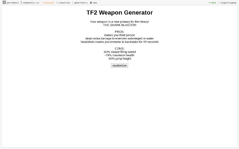 TF2 Weapon Generator