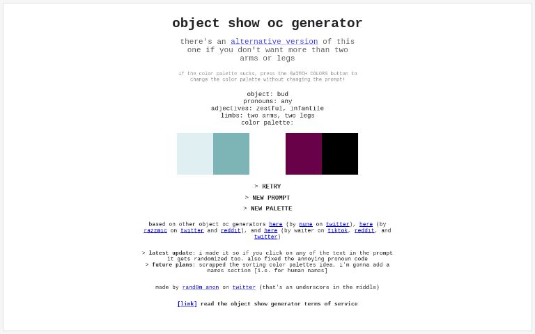 object show oc generator