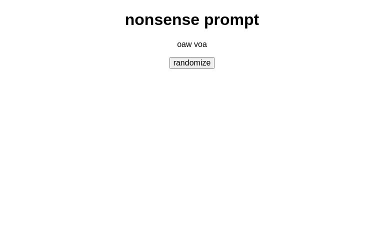 nonsense prompt ― Perchance Generator