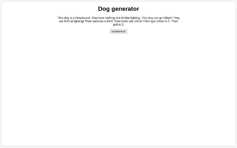 Dog generator