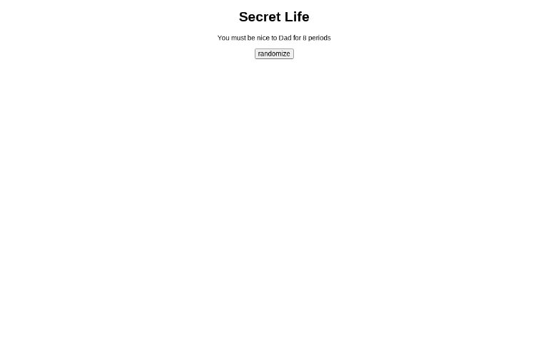 Secret Life ― Perchance Generator