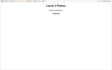 Level 1 Potion ― Perchance Generator
