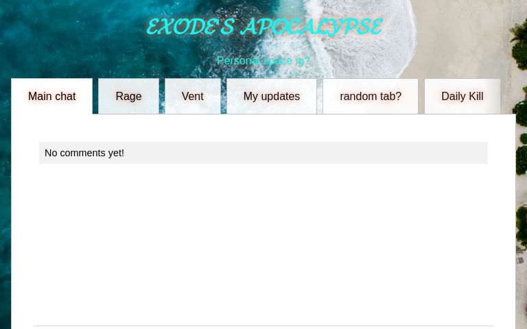 𝓔𝓧𝓞𝓓𝓔'𝓢 𝓐𝓟𝓞𝓒𝓐𝓛𝓨𝓟𝓢𝓔 ― Perchance Generator