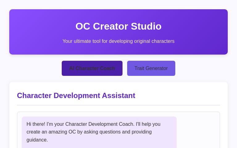 OC Creator Studio ― Perchance Generator