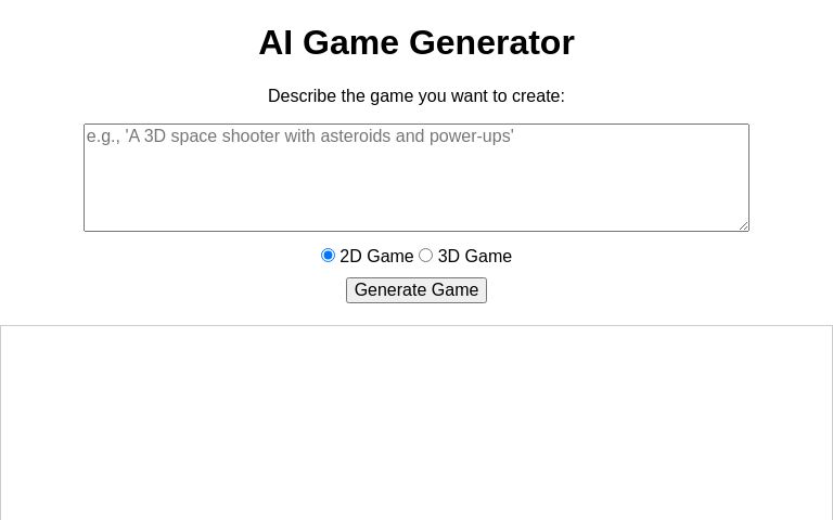 AI Game Generator