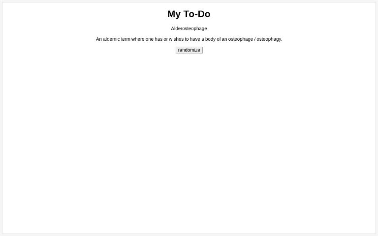 My To-Do ― Perchance Generator