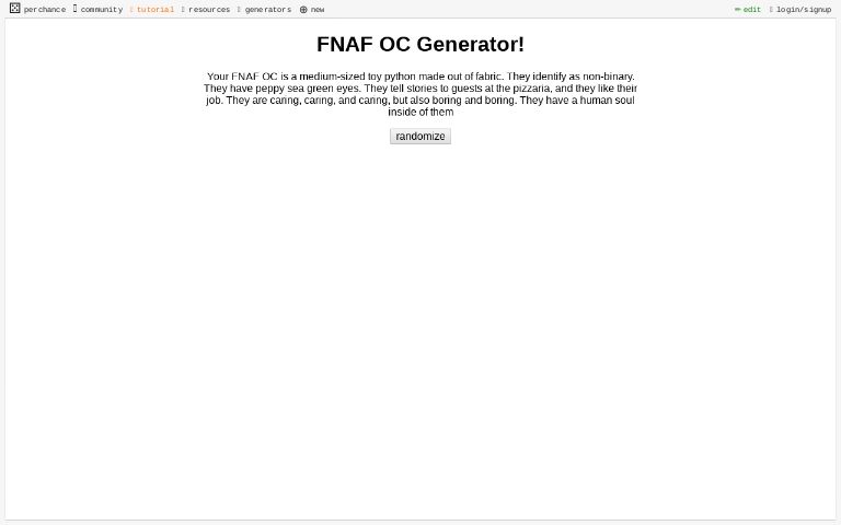 FNAF OC Generator!