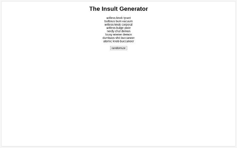 The Insult Generator