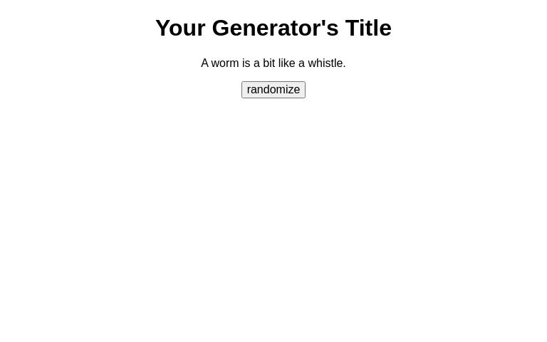 Minimal ― Perchance Generator