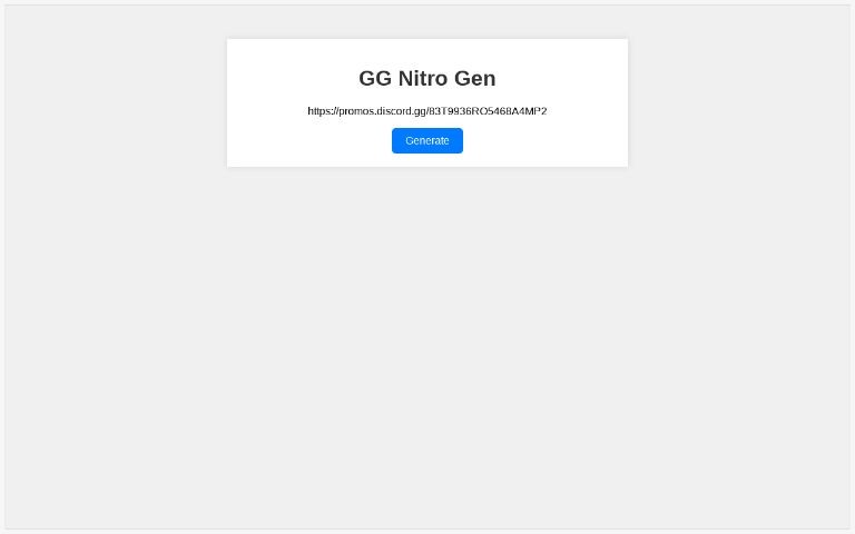 GG Nitro Gen ― Perchance Generator